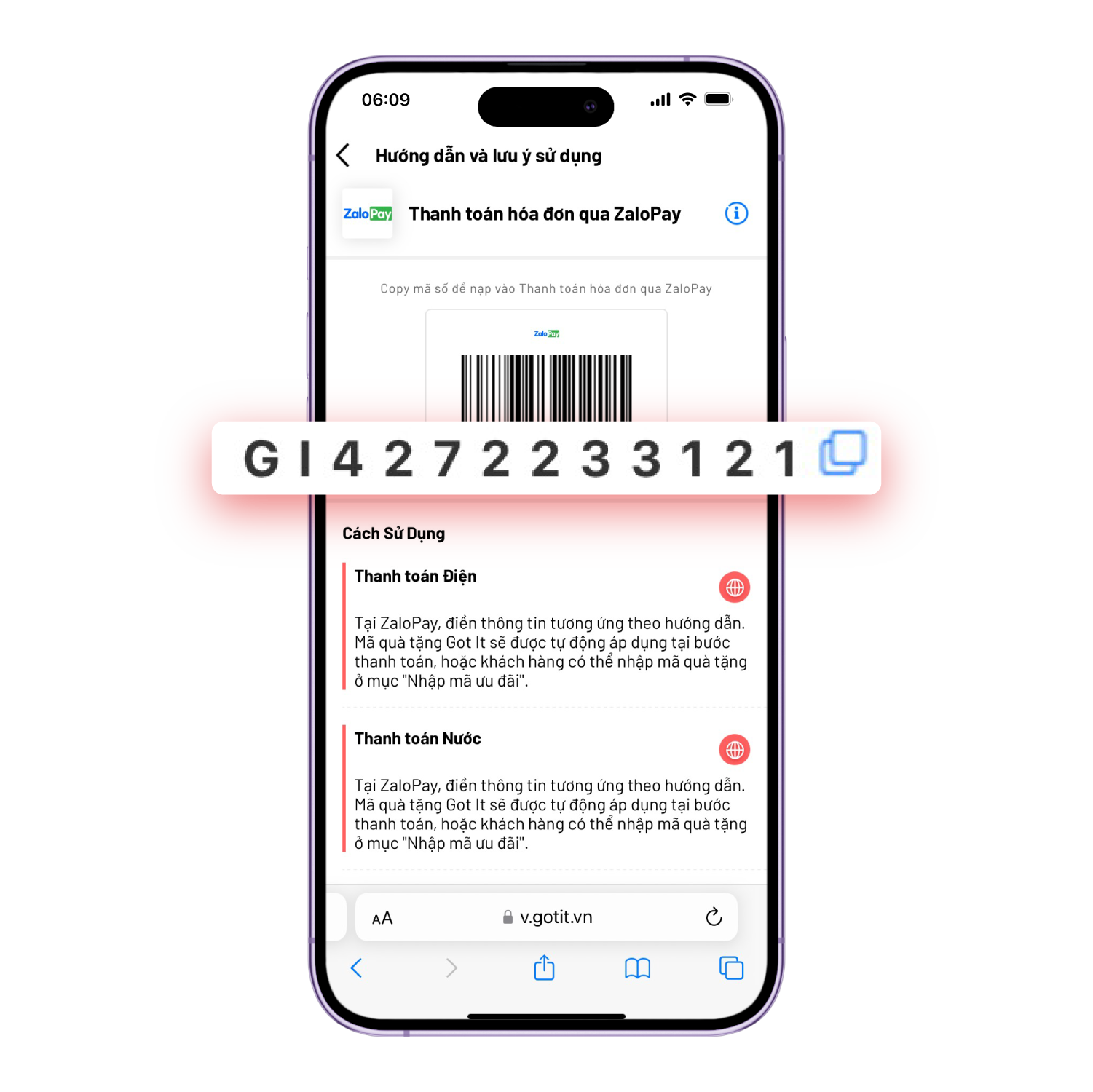 Hướng dẫn sử dụng voucher Got It